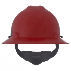 MSA 10082235 Freedom Series V-Gard Full Brim Hard Hat with with Red ...