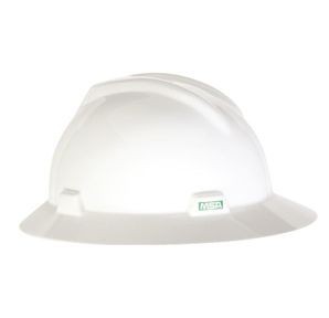 Full Brim MSA Hard Hat, White MSA 454733