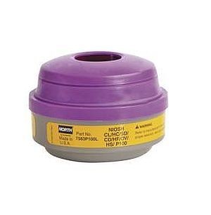 North Safety 7583P100 Organic Vapor and Acid Gas Cartridge with P100 Filter