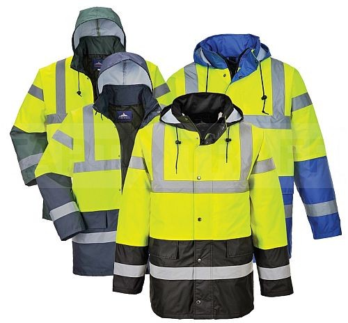 Full Length Hi Viz Traffic Jacket Portwest US466